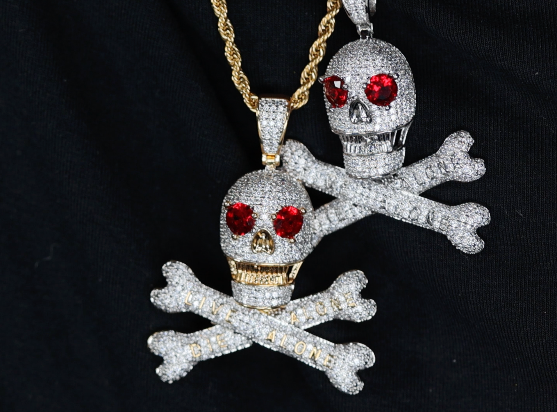 Skull and Bones Pendant | Diamond Skull Pendant | Skull Pendant – Minx ...