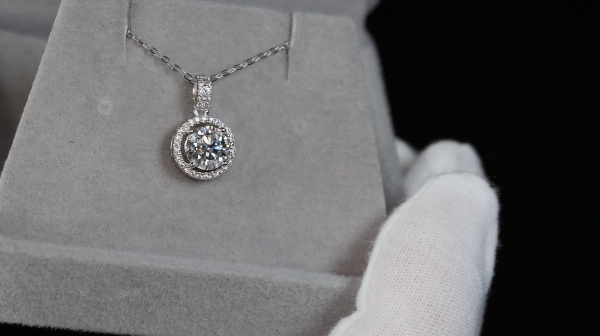 Moissanite Pendant | Womens Moissanite Diamond Pendant | Diamond ...