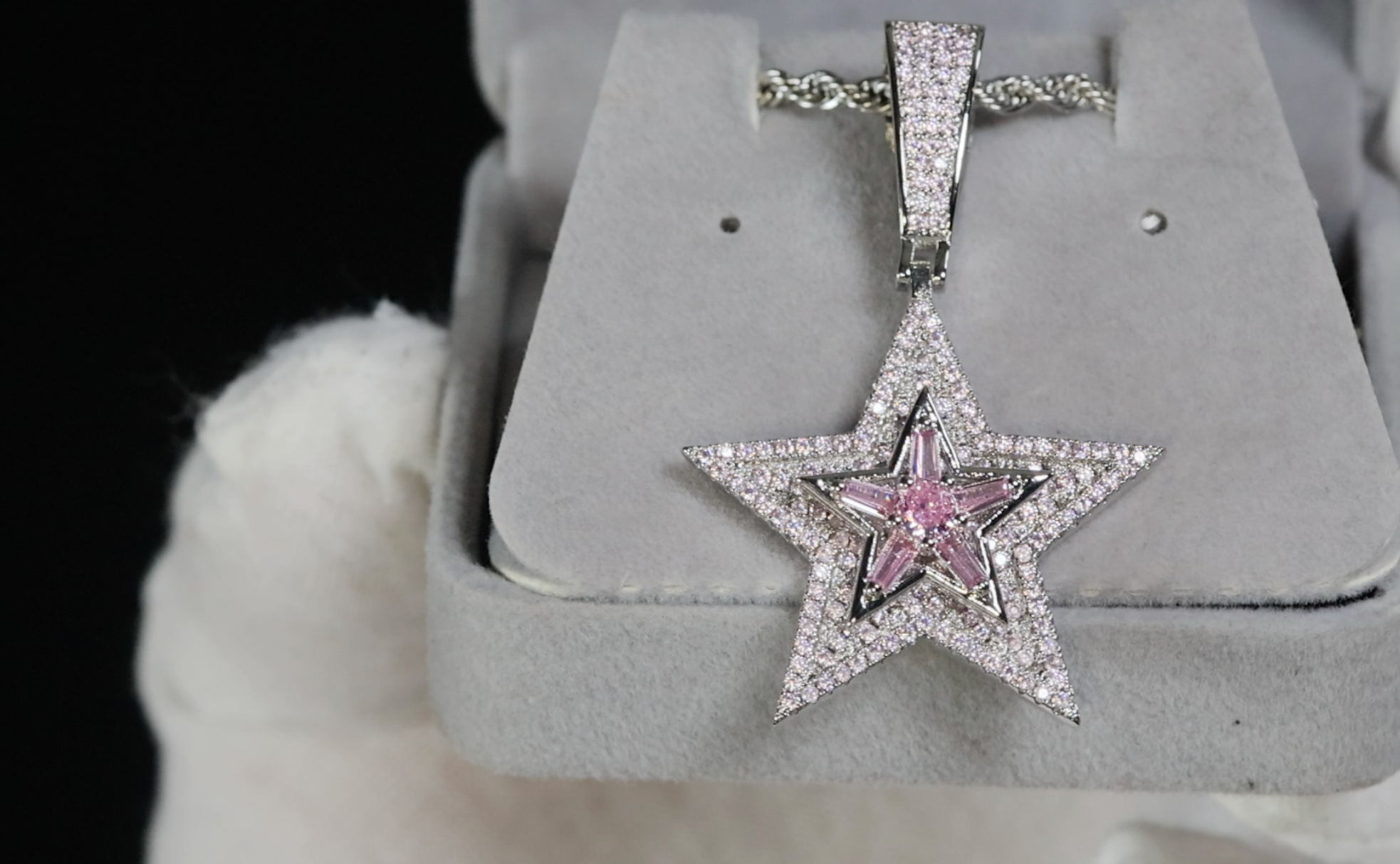 Pink Diamond Star Pendant | Star Pendant | Diamond Star Pendant – Minx ...