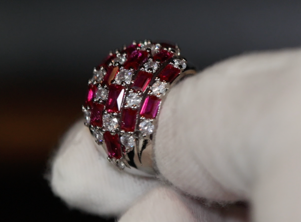 Ruby Red Diamond Ring | Womens Red Diamond Ring | Mens Diamond Ring ...