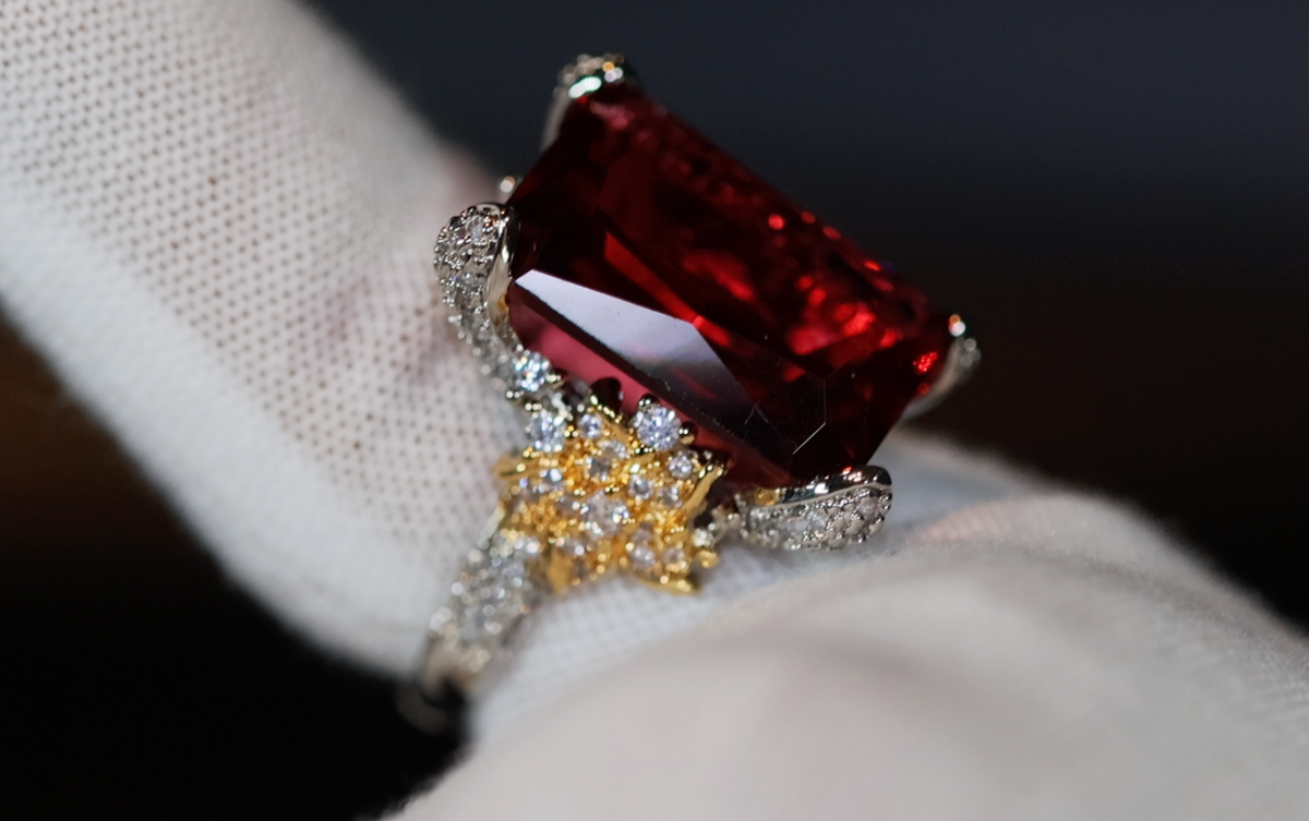 Red Gemstone Ring | Big Red Diamond Ring | Womens Big Diamond Ring ...