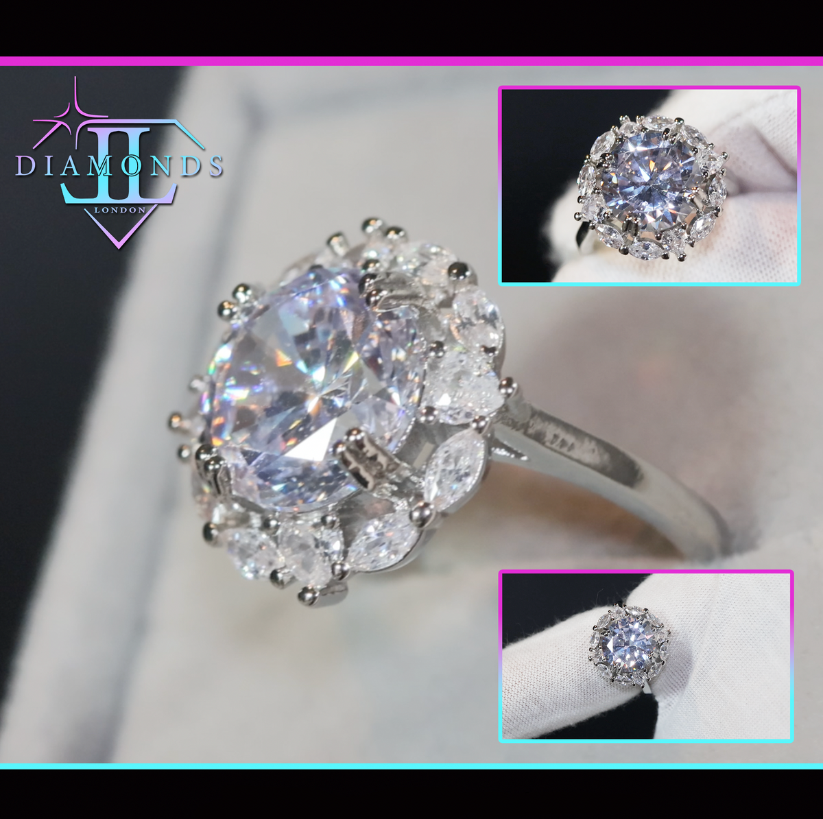 Diamond Engagement Ring | Round Diamond Engagement Ring | Resizable ...