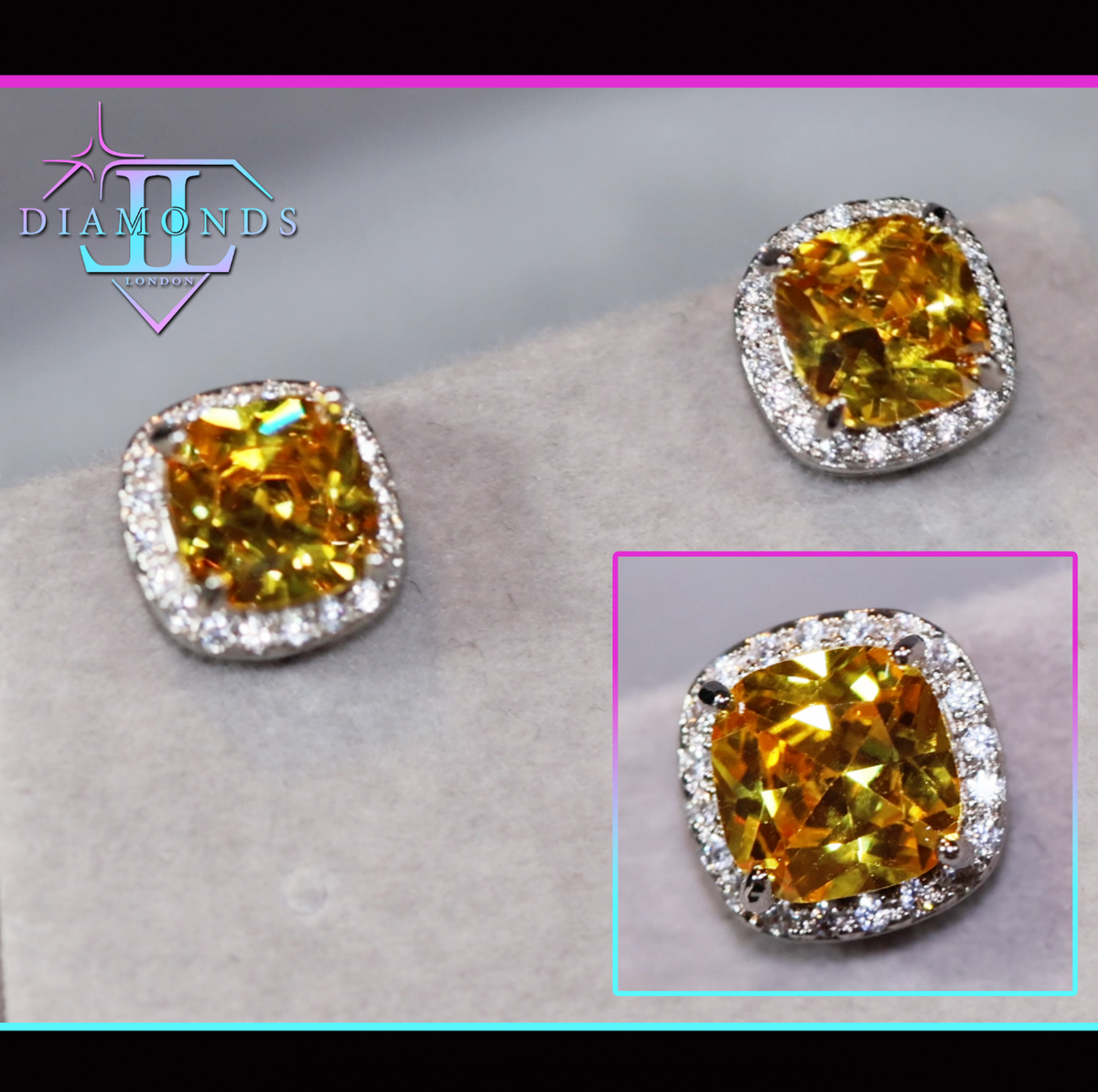 Yellow Diamond Ear Studs – Minx London