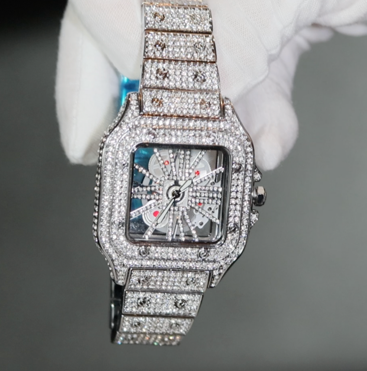 Iced Out watches | Iced Out Watch | Diamond Skelton Watch – Minx London