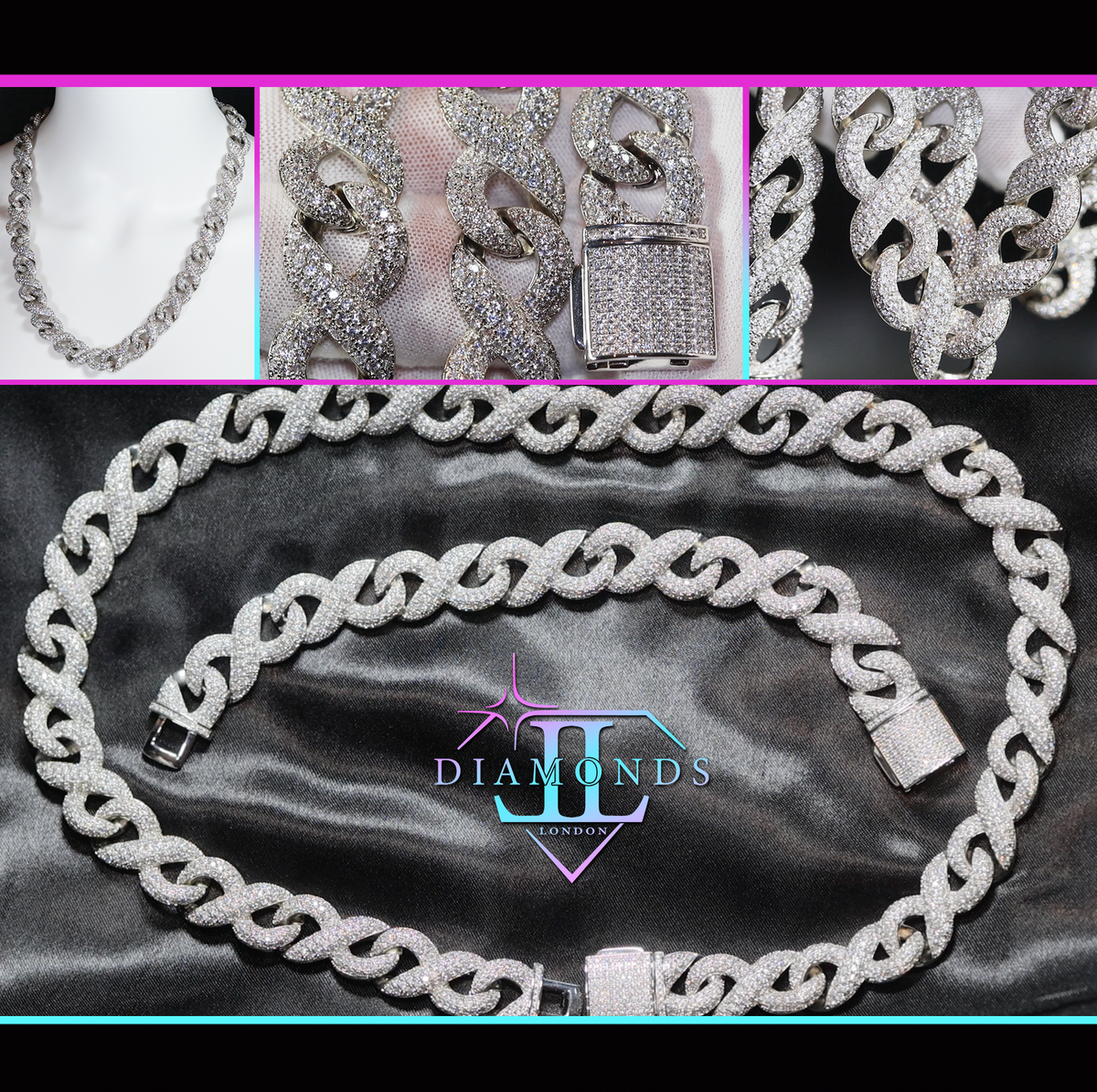 Infinity Link Chain | Iced Out Chain | Mens Infinity Link Chain – Minx ...