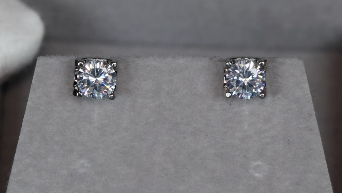 Diamond Ear Stud Earrings | Womens Diamond Ear Studs | Ear Studs – Minx ...