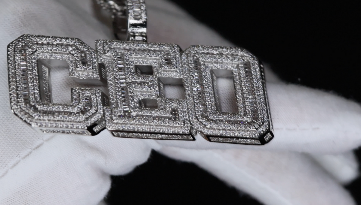 CEO Pendant | Iced Out Pendant | Baguette Diamond Hip Hop Pendant ...