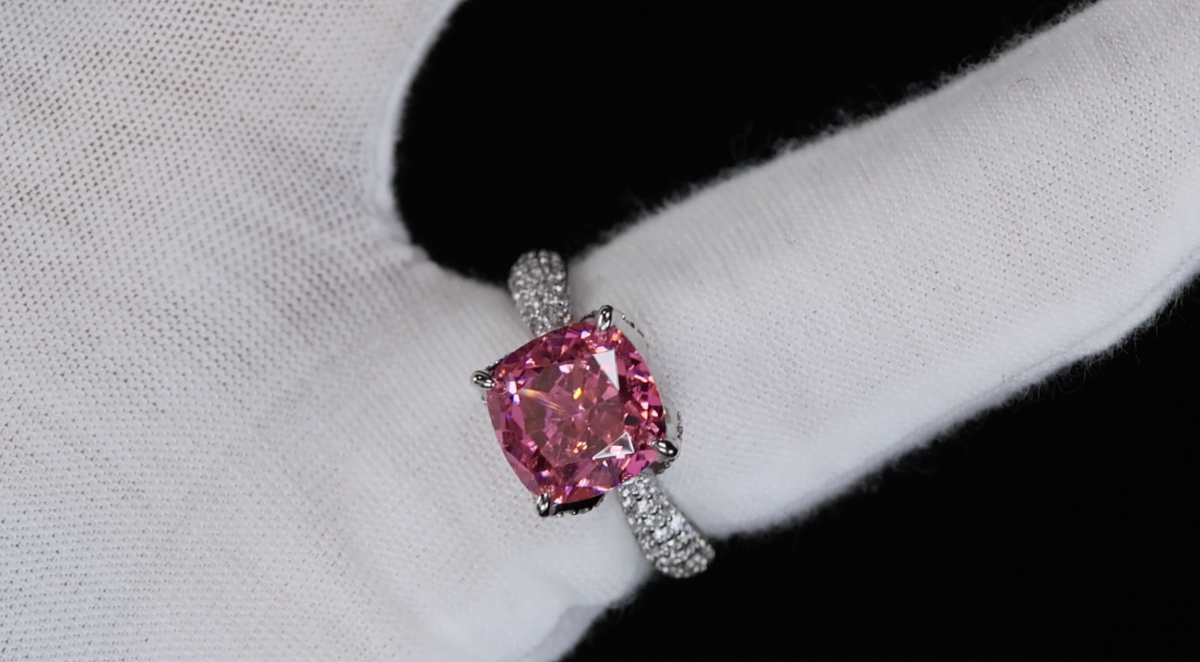 Big Pink Diamond Ring | Pink Diamond Engagement Ring – Minx London