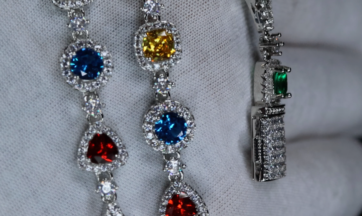 Rainbow Diamond Chain | Rainbow Diamond Necklace | Rainbow Necklace ...