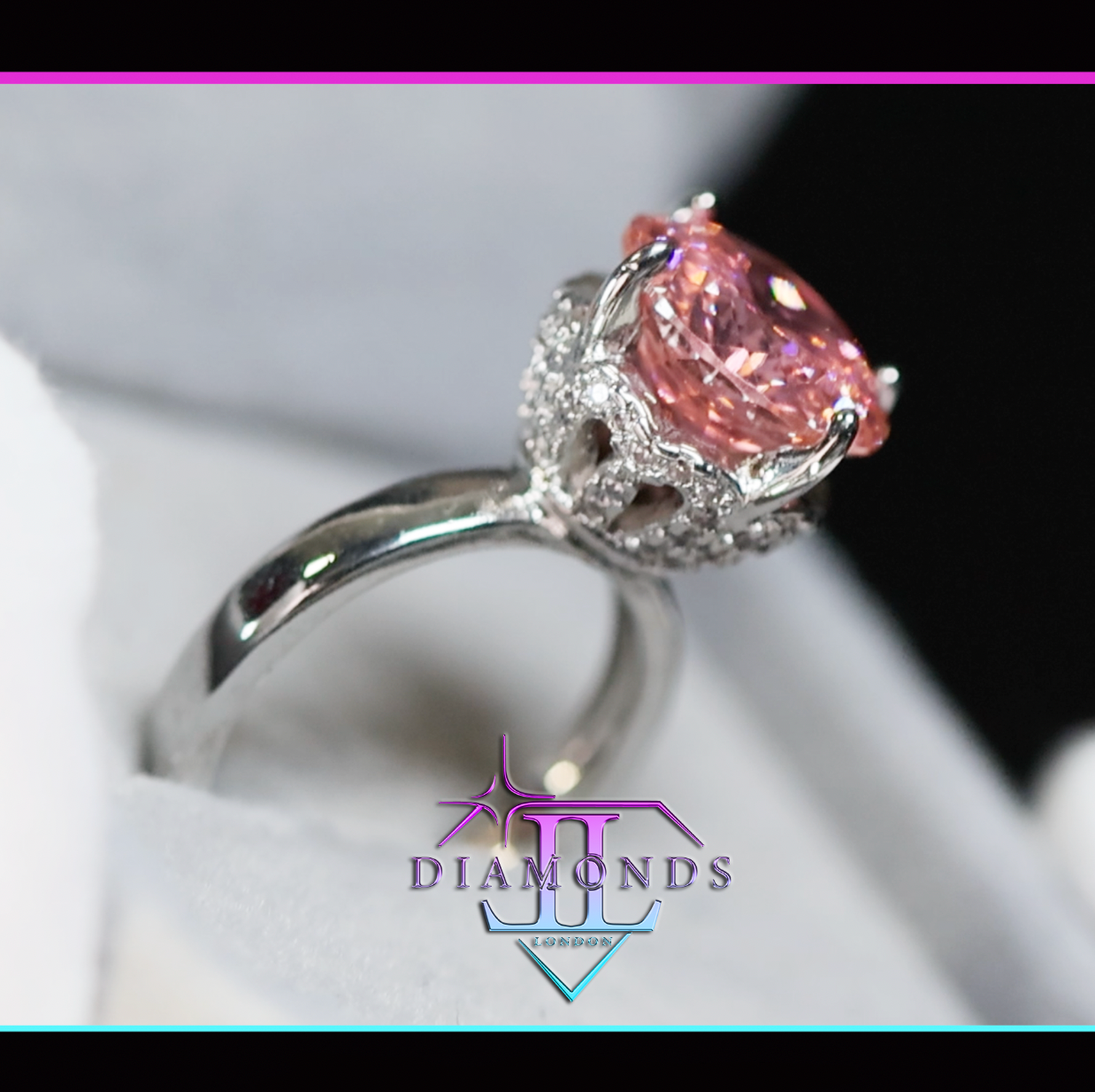 Big Pink Diamond Ring | Pink Diamond Engagement Ring – Minx London