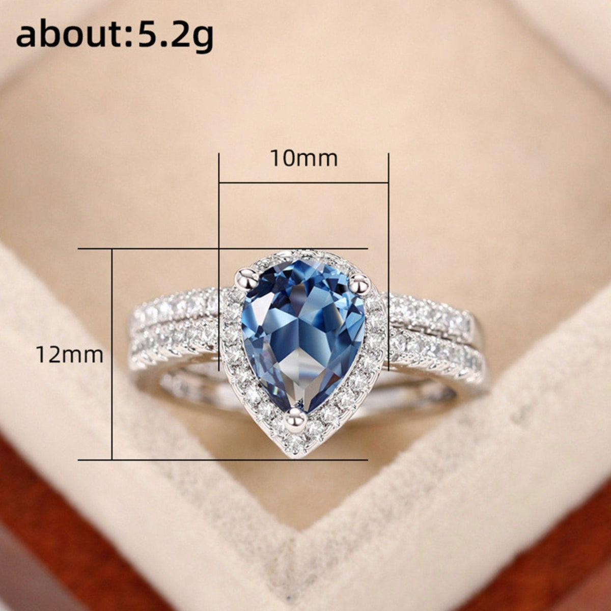 Blue Diamond Wedding Ring Set | Blue Diamond Engagement Ring Set – Minx ...