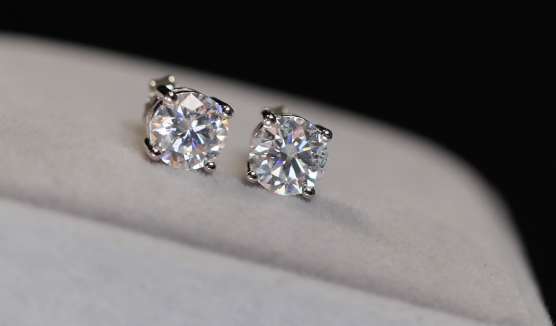 4.0ct Moissanite Diamond Ear Studs | Moissanite Diamond Earrings – Minx ...