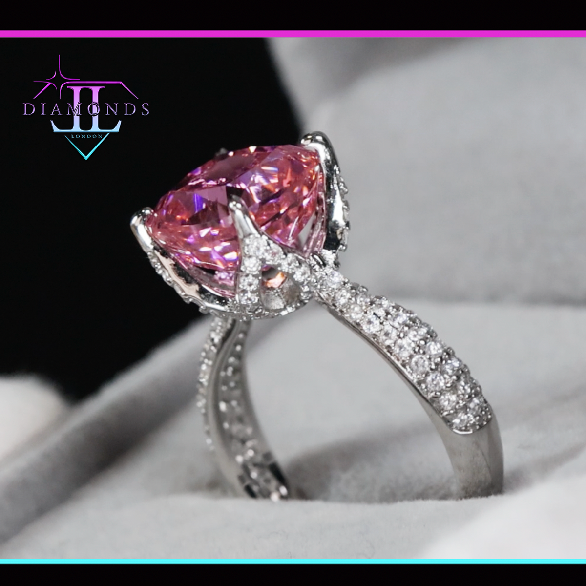 Big Pink Diamond Ring | Pink Diamond Engagement Ring – Minx London