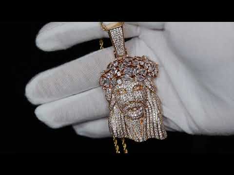Iced Out Jesus Piece | Iced Out Jesus Head Pendant | Big Jesus Pendant ...