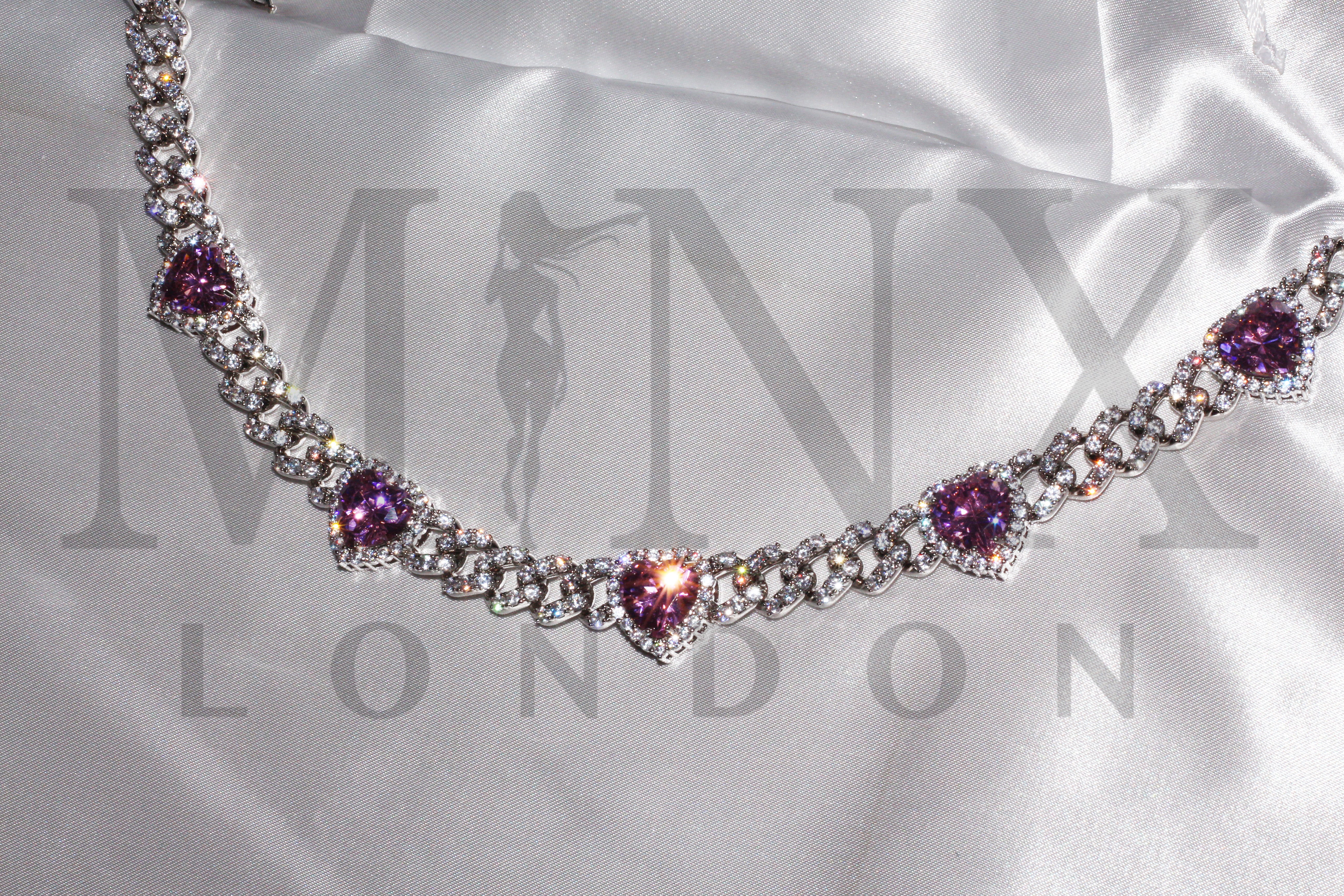 Heart Necklace with Diamonds | Heart Necklace £45 – Minx London