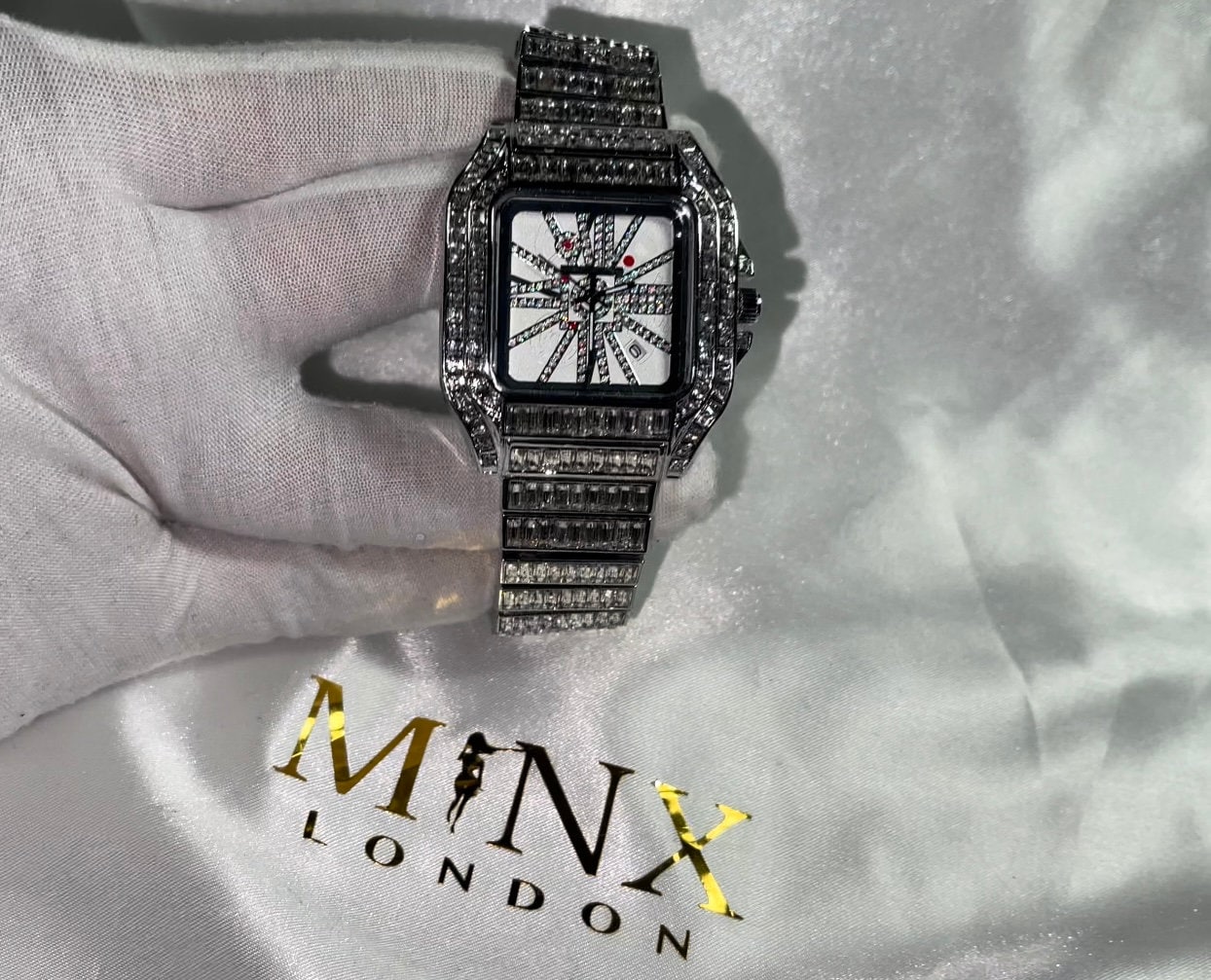 Iced Out Watch | Mens Iced Out Watch | Baguette Watch – Minx London
