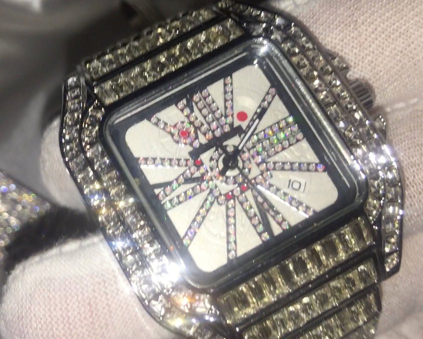 Iced Out Watch | Mens Iced Out Watch | Baguette Watch – Minx London