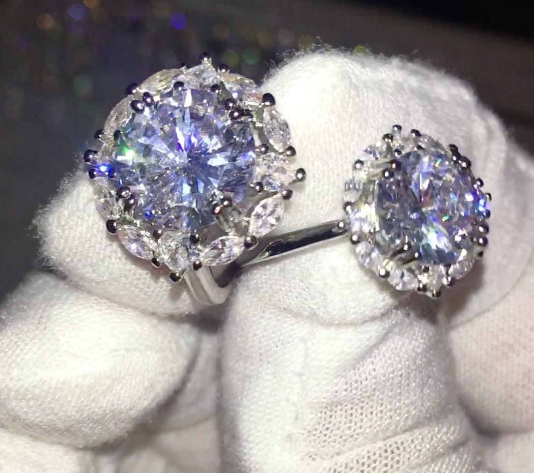 Diamond Engagement Ring | Round Diamond Engagement Ring | Resizable Ri ...