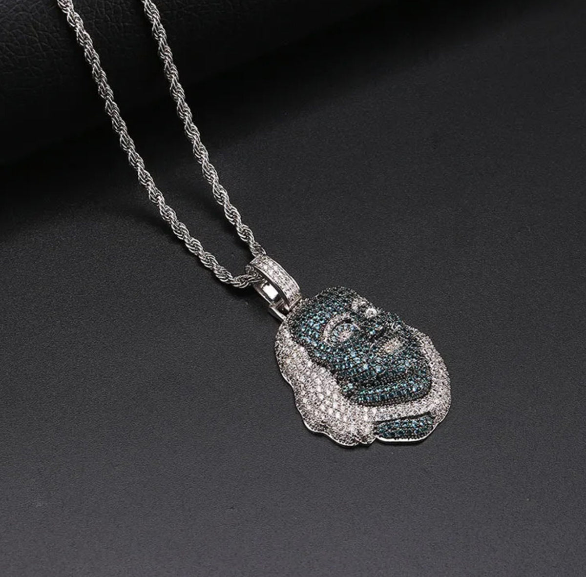 Blue Diamond Pendant | Iced Out Pendant | Blueface Pendant | Diamond P ...