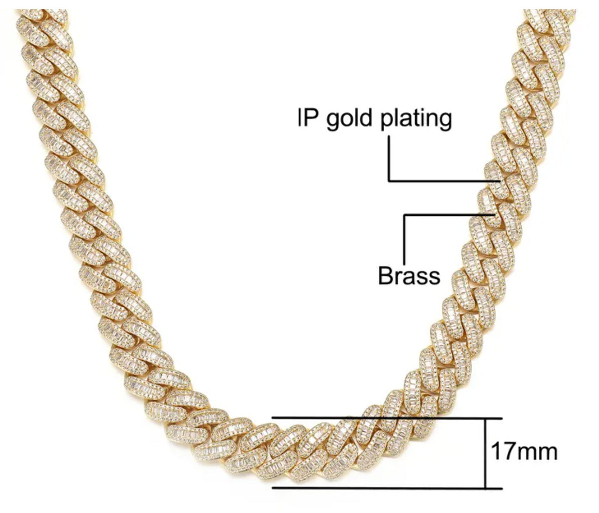 Iced Out Chain | Gold Iced Out Chain | Iced Out Necklace | Iced Out Br ...