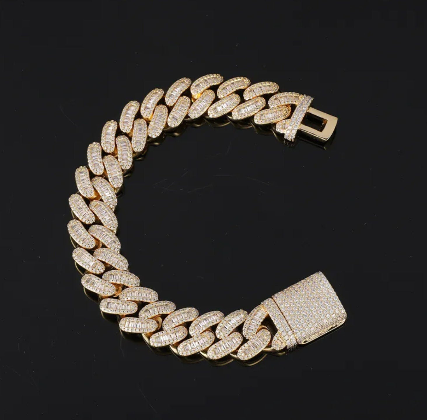 Iced Out Chain | Gold Iced Out Chain | Iced Out Necklace | Iced Out Br ...