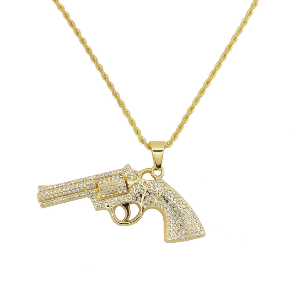Gun Pendant | Iced Out Gun Pendant | Diamond Gun Pendant | Iced Pendan ...