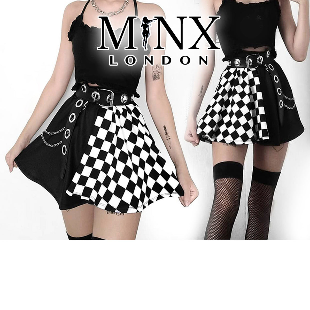 Womens checkered Skirt | Womens Pleated Skirt – Minx London