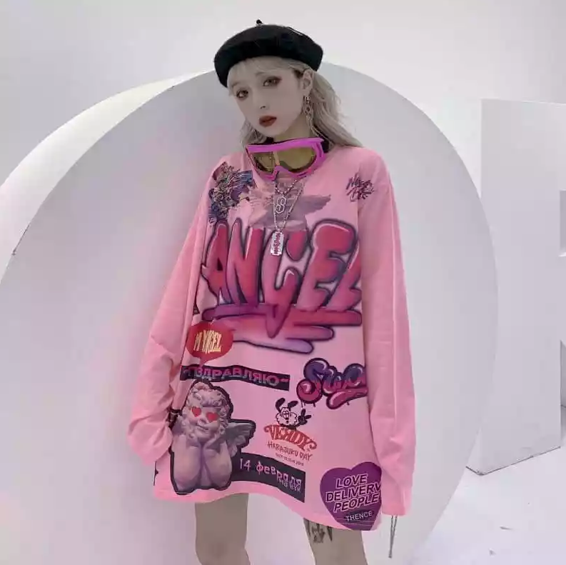 Anime Jumper | Womens Pink Sweater | Anime Clothing – Minx London